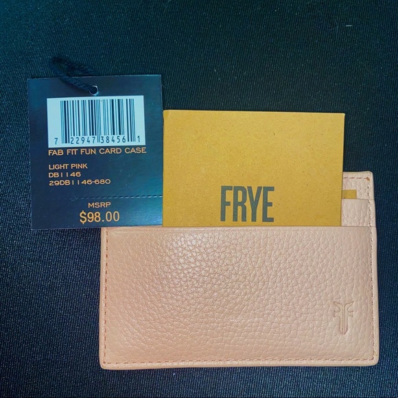 Frye | Accessories | Frye Light Pink Pebble Leather Card Case | Poshmark